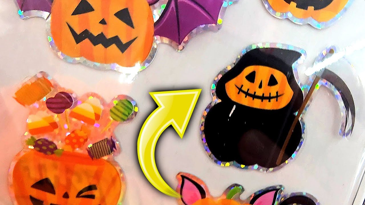 SPOOKY HALLOWEEN STICKERS AT DOLLAR TREE !! - YouTube