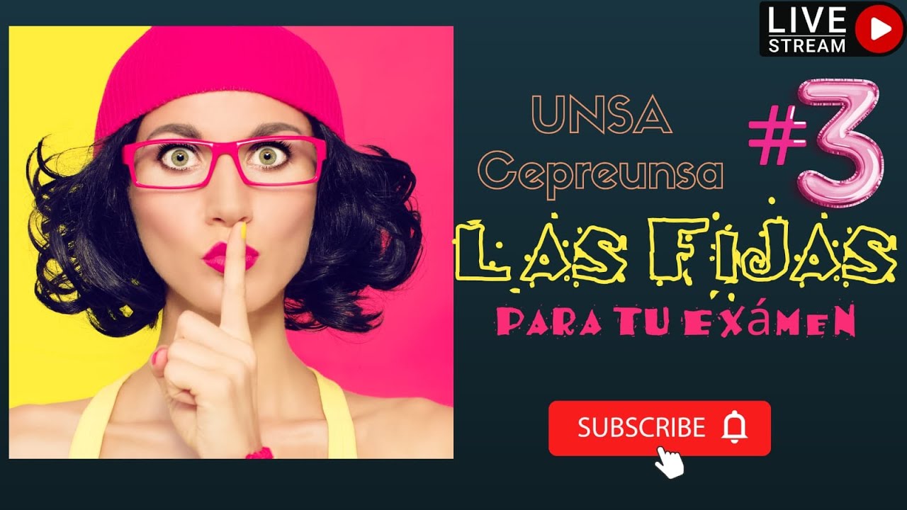 #03. LAS FIJAS PARA TU EXAMEN (CEPRUNSA - UNSA) - YouTube