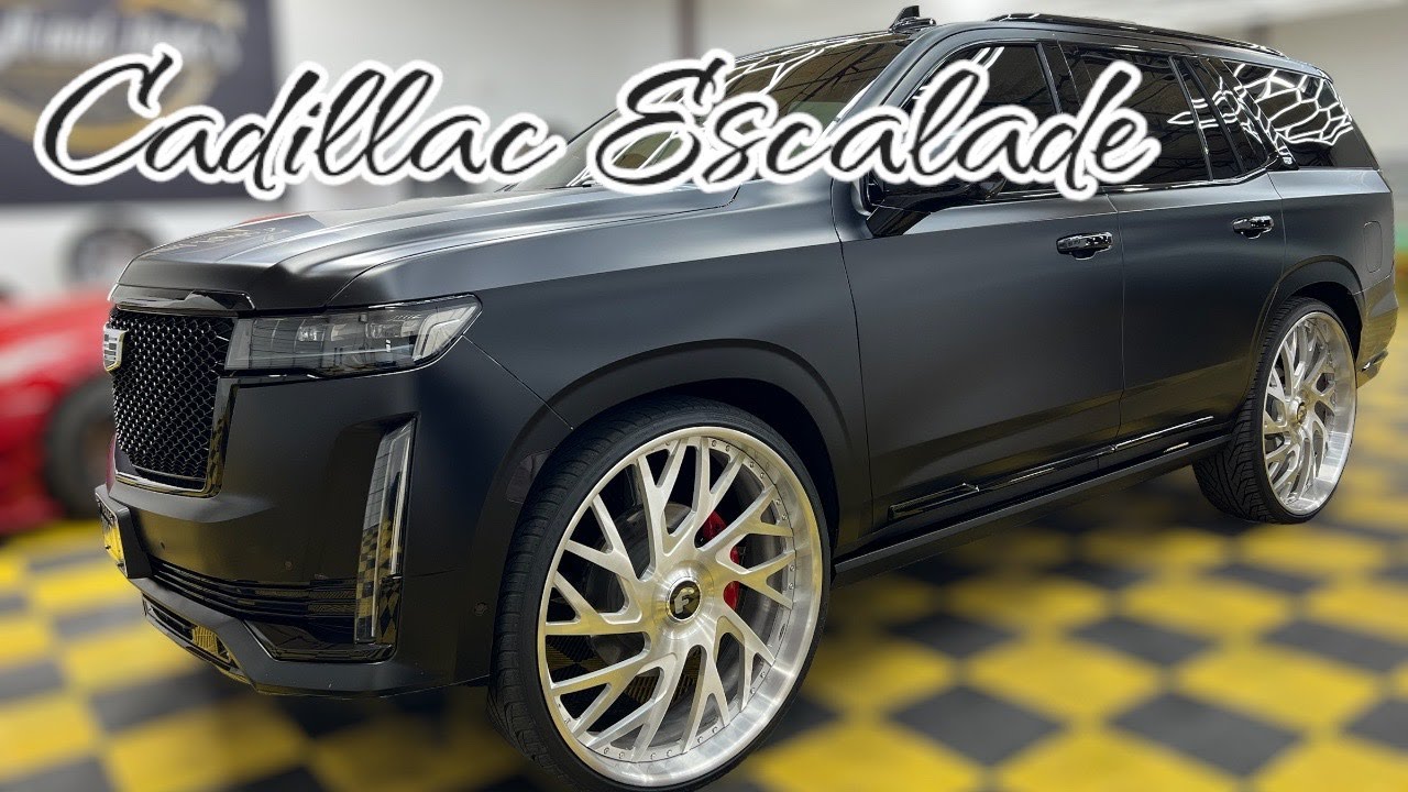 2021 Cadillac Escalade Wrapped in Matte Paint Protection Film installed ...