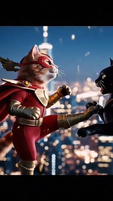 Darna Cat vs Valentina Cat | The Epic Feline Showdown! #cat #cartoon # ...