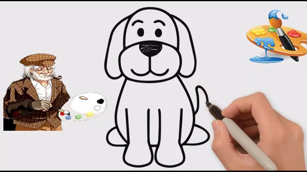 تعلم كيفية رسم كلب بالرصاص مع الخطوات للمبتدئين1 Youtube