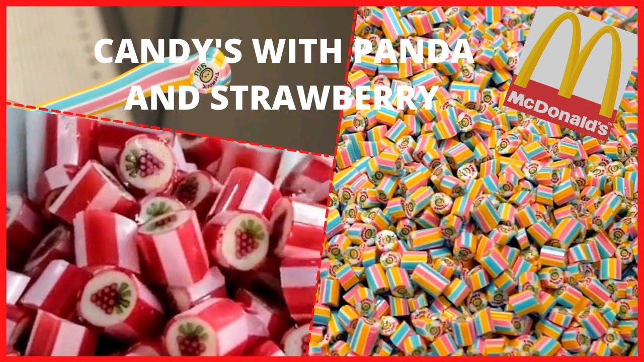 How to make hand made candy with panda and strawberry design. Food's ...