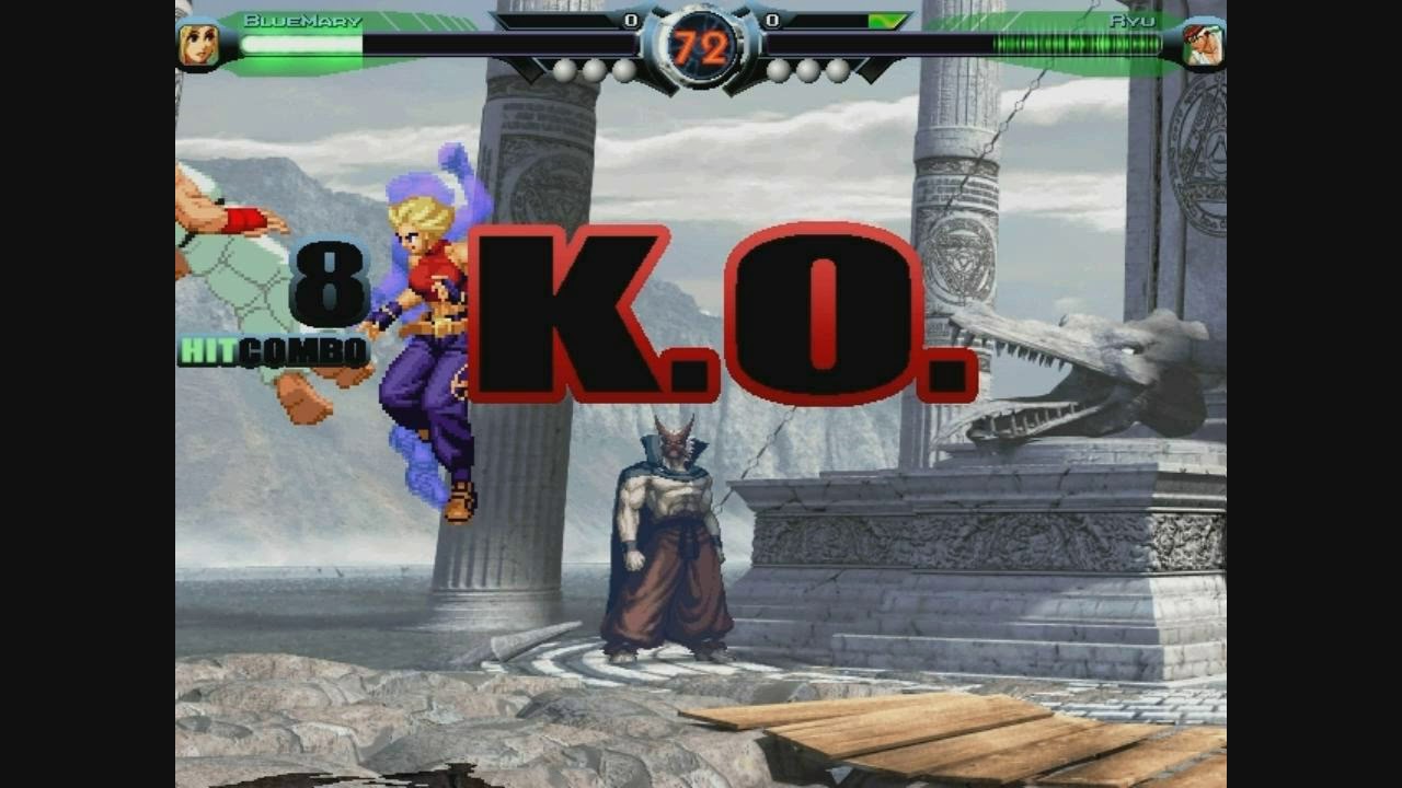 Mugen Blue Mary gameplay by KingKong_Cihan - YouTube