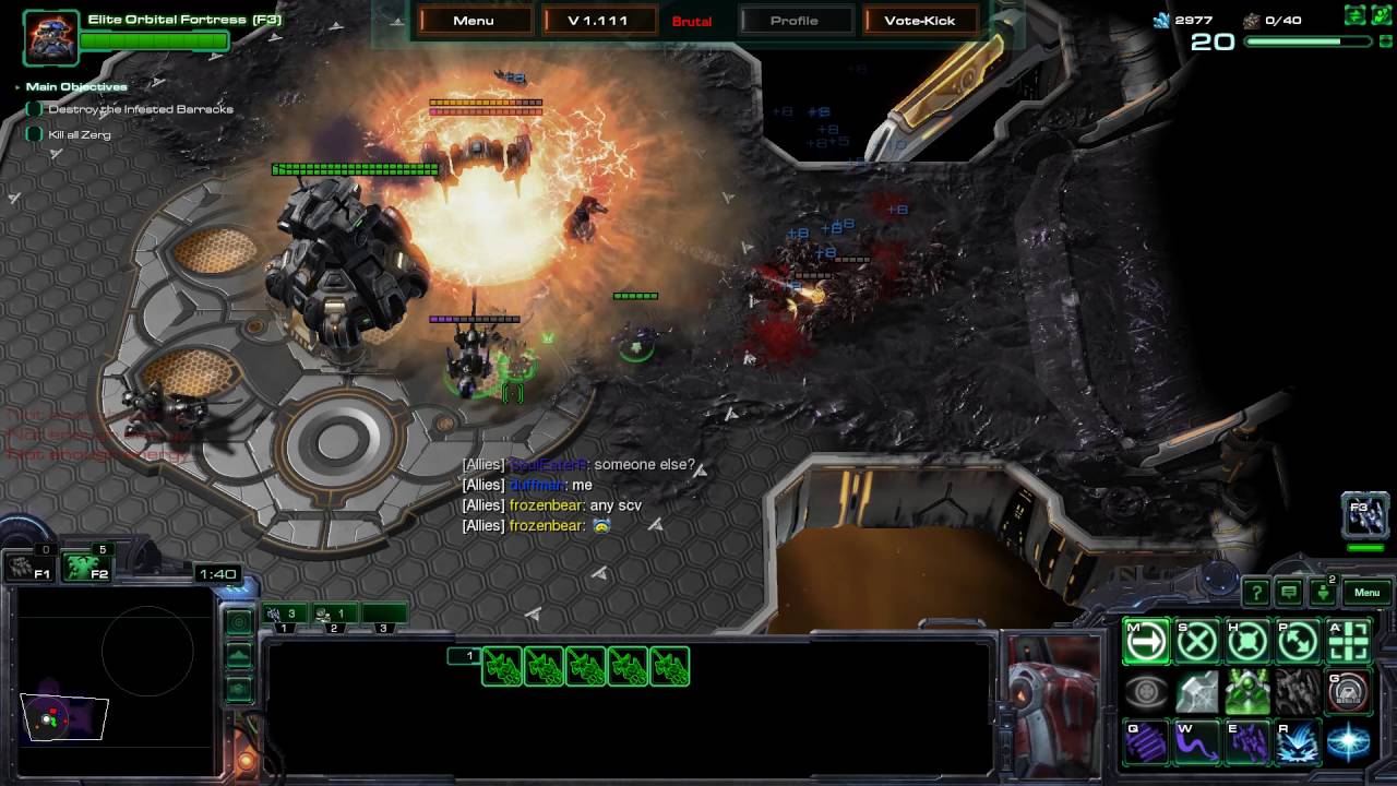Starcraft 2 Special forces elite 5 beta, two SCV Equals ragequit - YouTube
