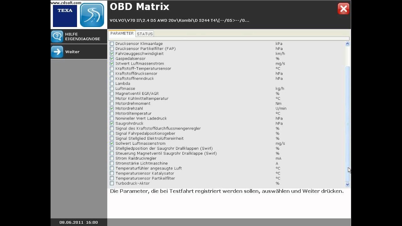 TEXA IDC4 Matrix Parameter - YouTube