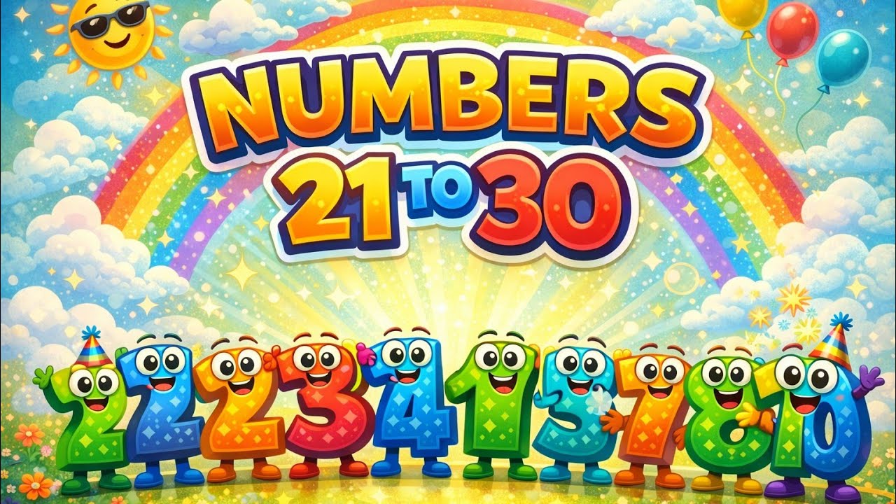 Numbers from 21 to 30 - YouTube