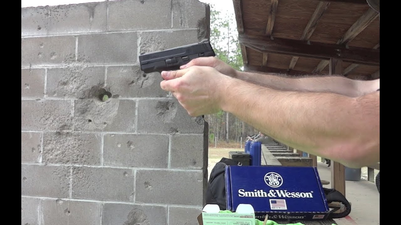 Smith Wesson S&W Shield 9mm shooting range test out of the box - YouTube