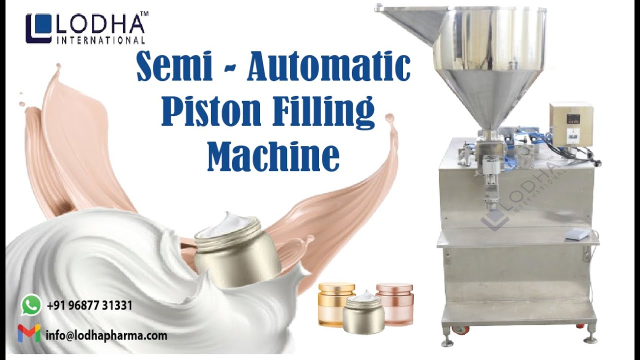 Semi Automatic Piston Filling Machine - YouTube