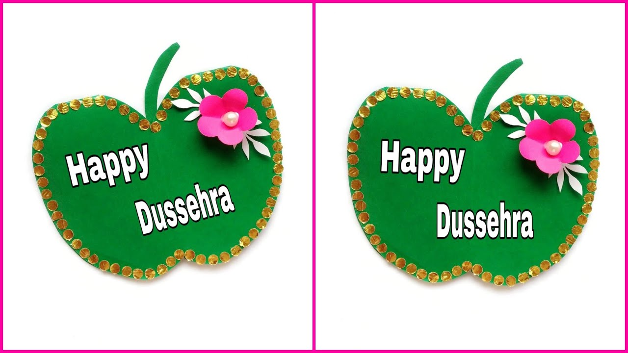 Dussehra Easy Card Making |Diwali Card/Craft |Dasara Card Easy ideas ...