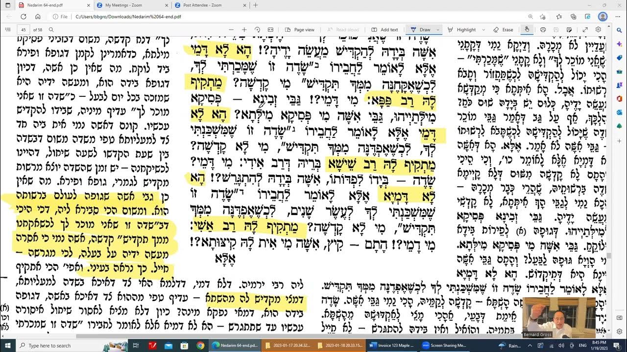 Daf Yomi Nedarim Daf 86 - YouTube