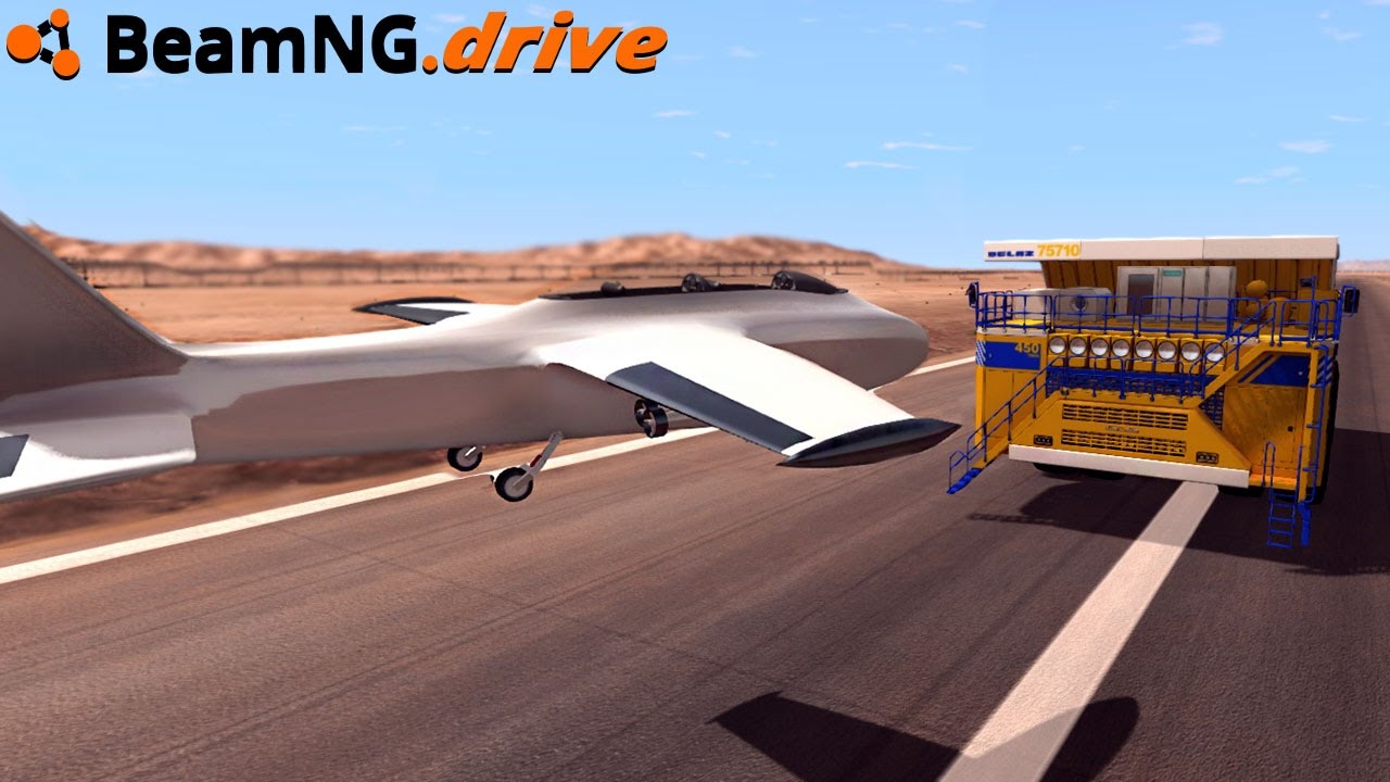 BeamNG.drive - JET CRASH - YouTube