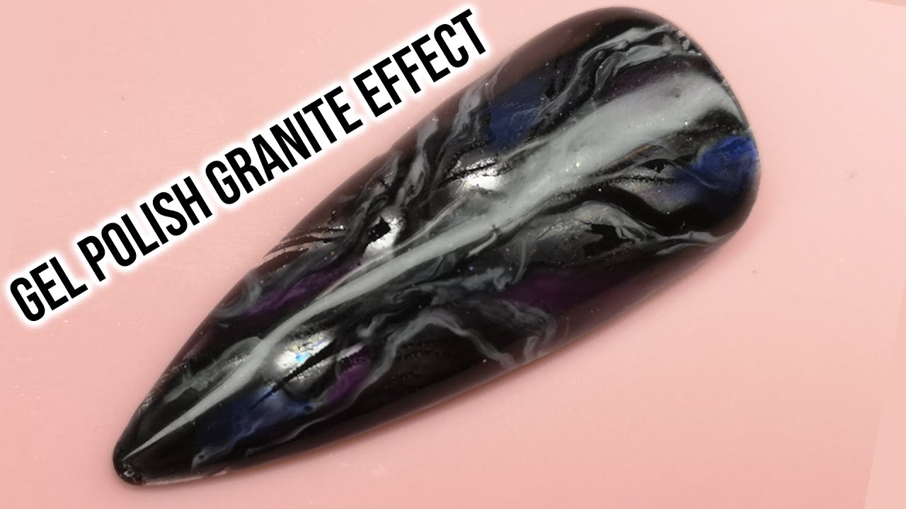Granite Effect Technique Using Gel Polish - YouTube