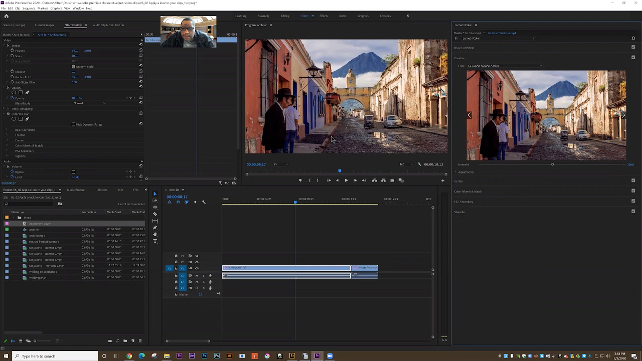 Adobe Premiere color adjustments creative looks 02 - YouTube