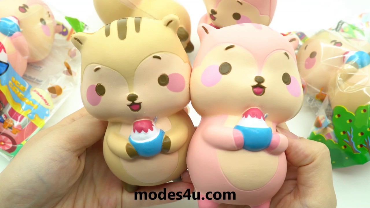 brown and pink squirrel animal scented squishy kawaii - YouTube