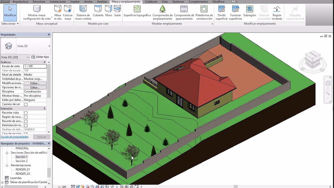 Añadir plataformas de construcción en un proyecto de Revit - YouTube