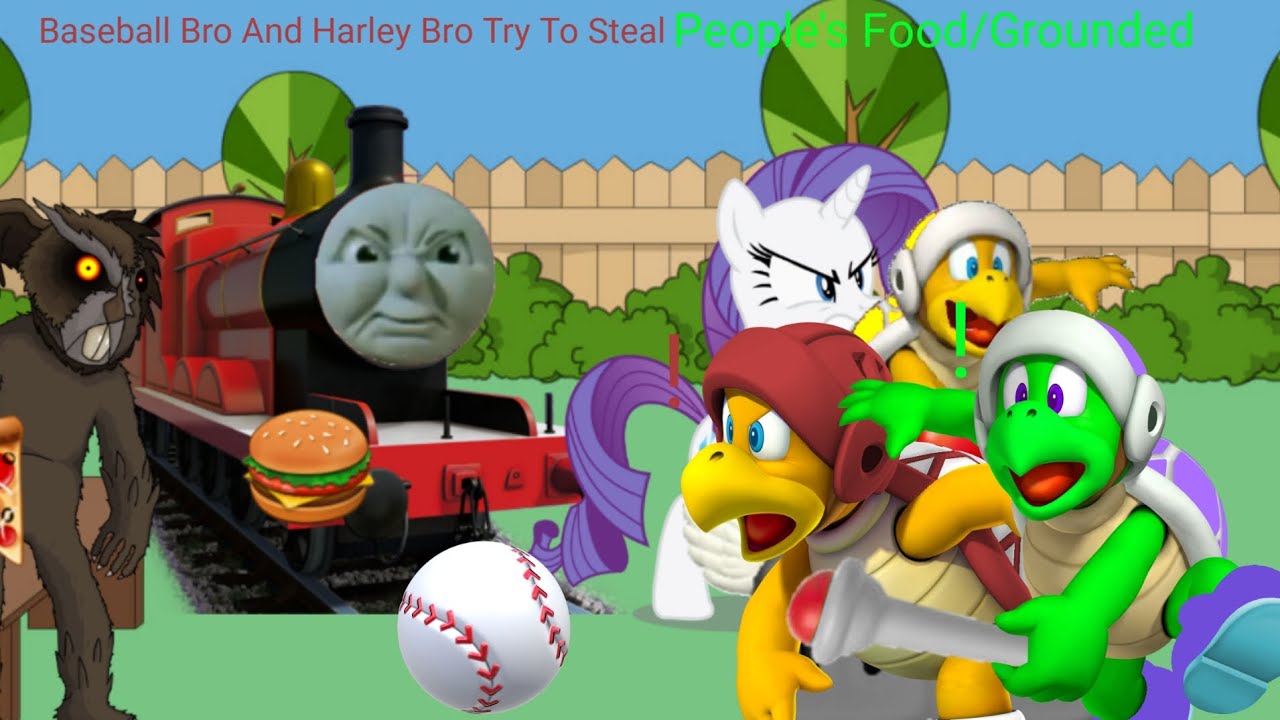 Baseball Bro And Harley Bro Try To Steal People's Food/Grounded - YouTube