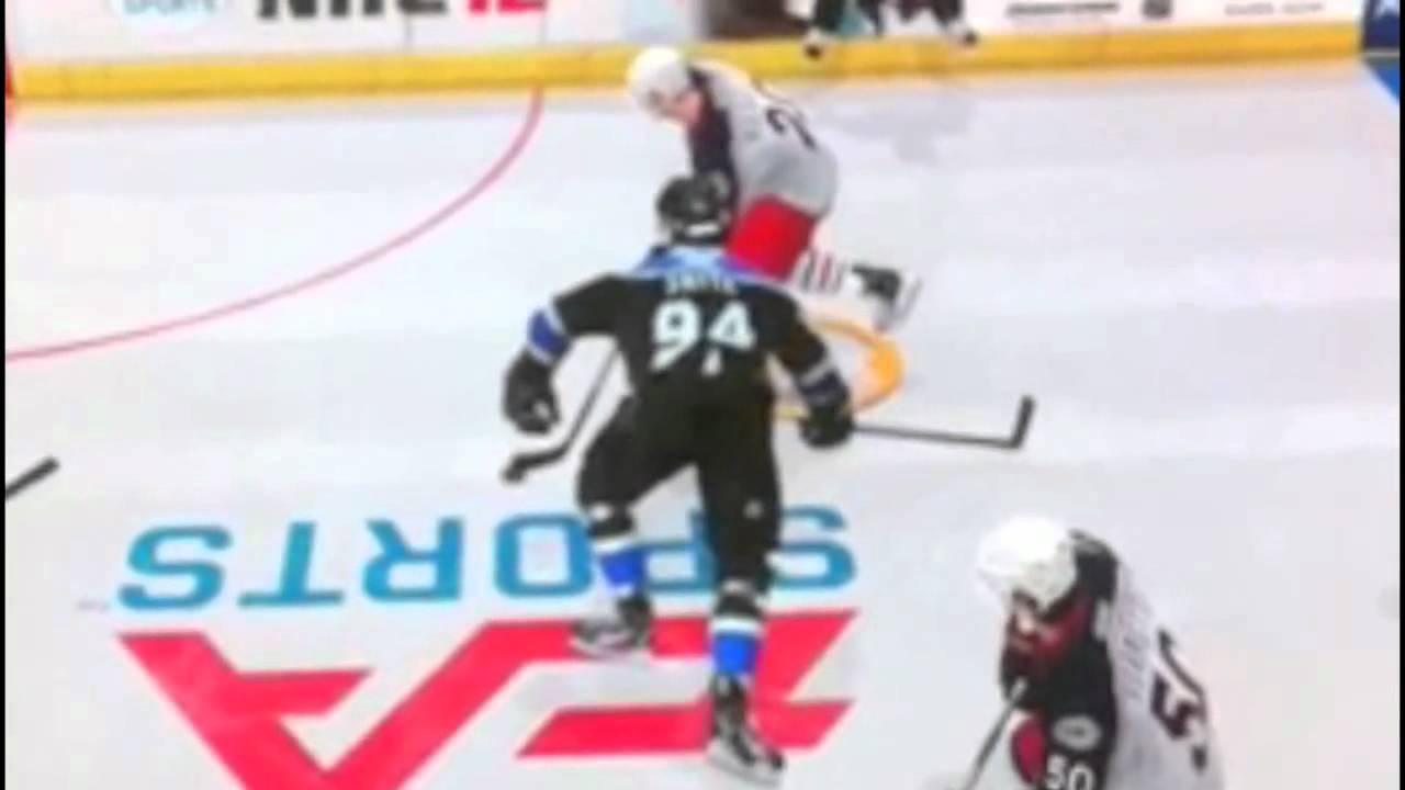 Brand New 3 way collision footage in NHL 12 - YouTube