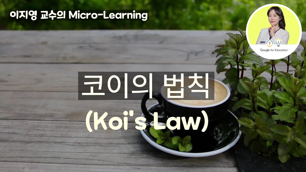 코이의 법칙(Koi's Law)_AI Google Innovator TV_EasYoungEdu_이지영 교수의 마이크로 러닝 ...