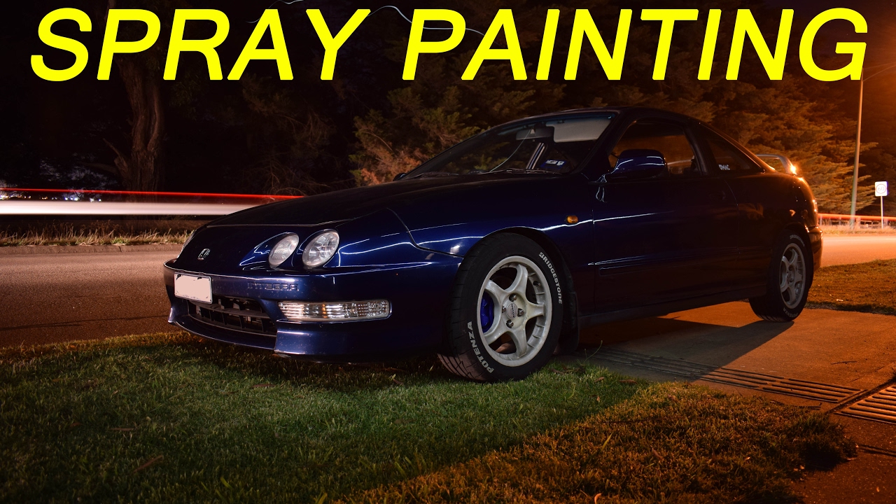 Integra Colour Match Spray Painting/Rear Trim Removal - YouTube