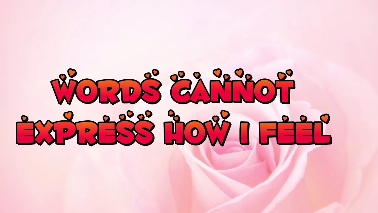 WORDS CANNOT EXPRESS HOW I FEEL ... I LOVE YOU SO MUCH - YouTube