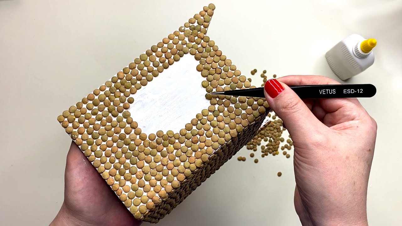 DIY Amazing box made of cardboard and lentils - YouTube