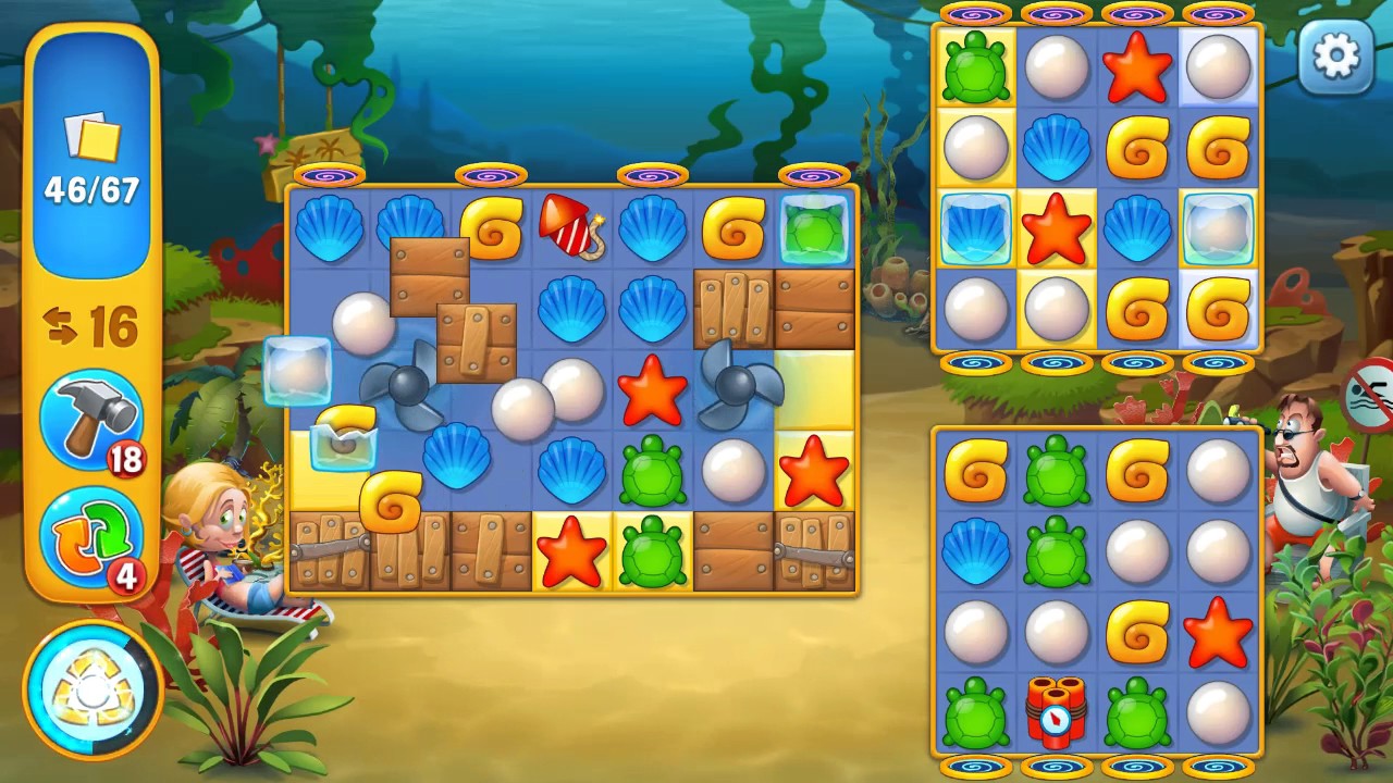 Fishdom level 516 Gameplay (iOS Android) - YouTube