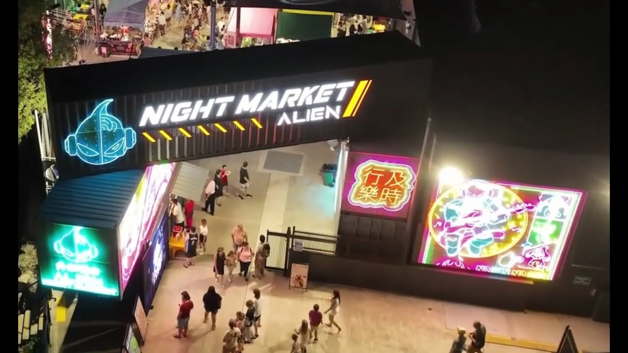 Brisbane's BEST MARKET! Alien Night Market in Underwood. - YouTube