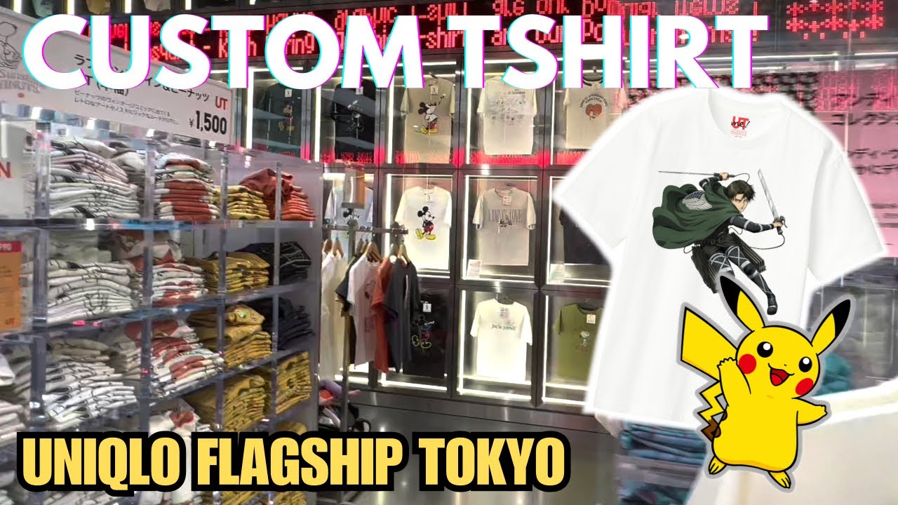 Creating MY OWN ANIME T-Shirts at UNIQLO Flagship Ginza - Pokemon ...