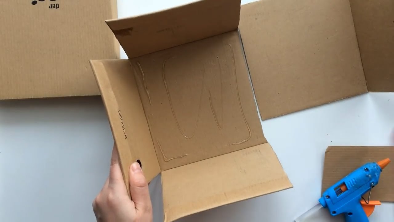 DIY Simple Cardboard Chest Idea | Reworking A Cardboard Box | Decor ...