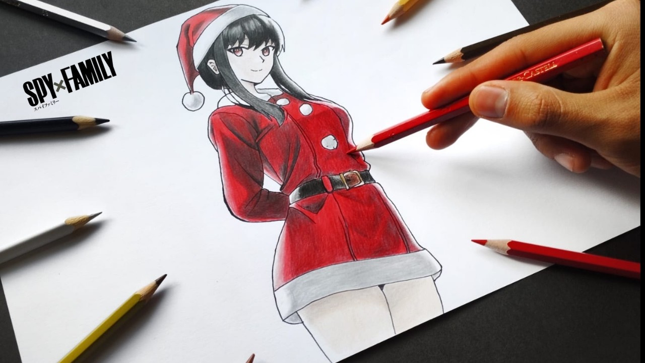 ¡APRENDE A DIBUJAR A YOR FORGER NAVIDEÑA! TUTORIAL FÁCIL Y RÁPIDO - YouTube