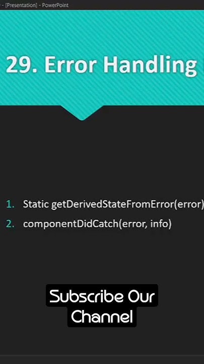 Error Handling React Reactjs Reactjstutorial Shorts Shortsvideo Viral Viralvideo 8372