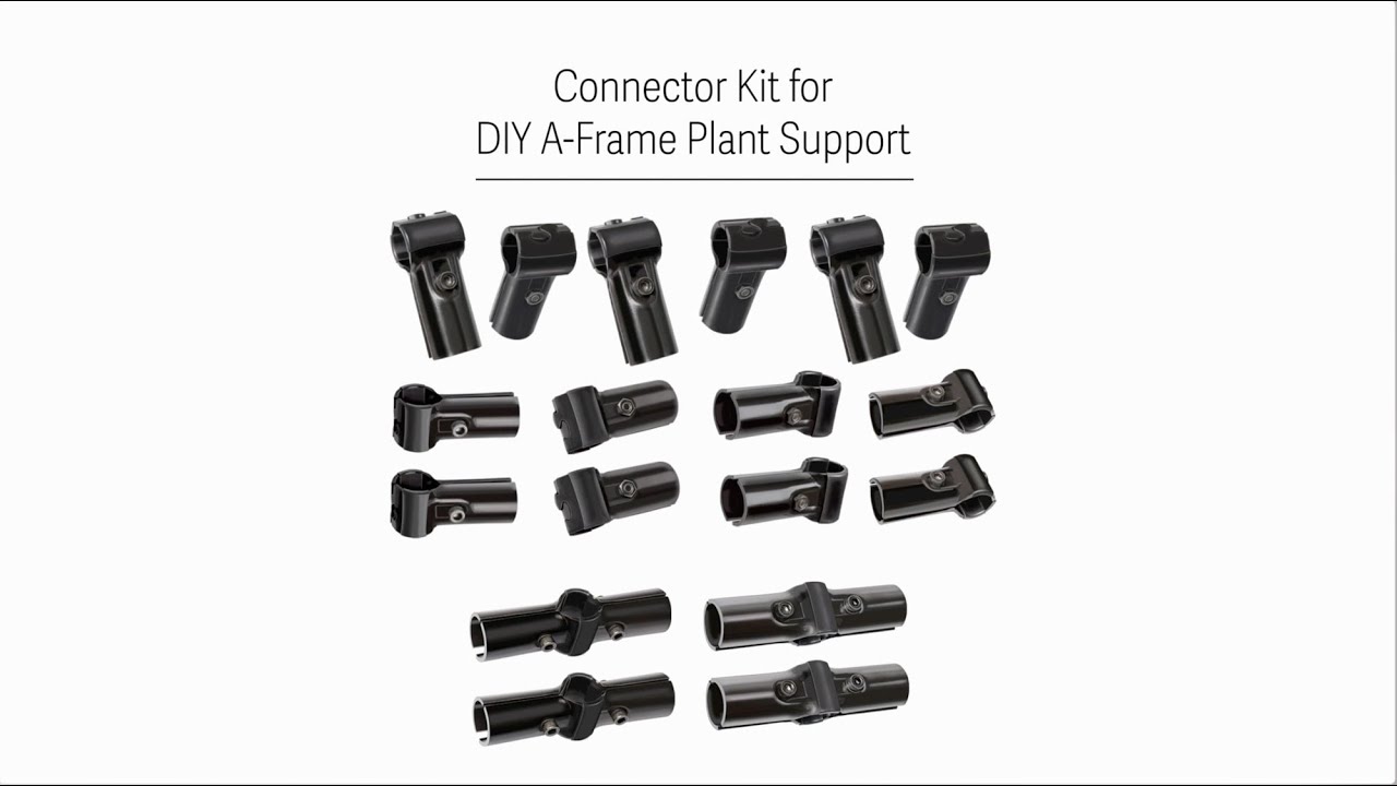 Connector Kit for DIY A Frame Plant Support - YouTube