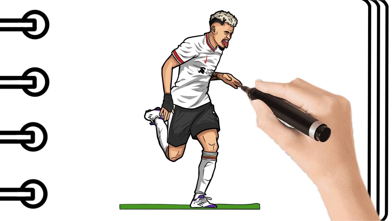 Como Dibujar a LUIS DIAZ paso a paso FACIL | Mapi Art TV. - YouTube