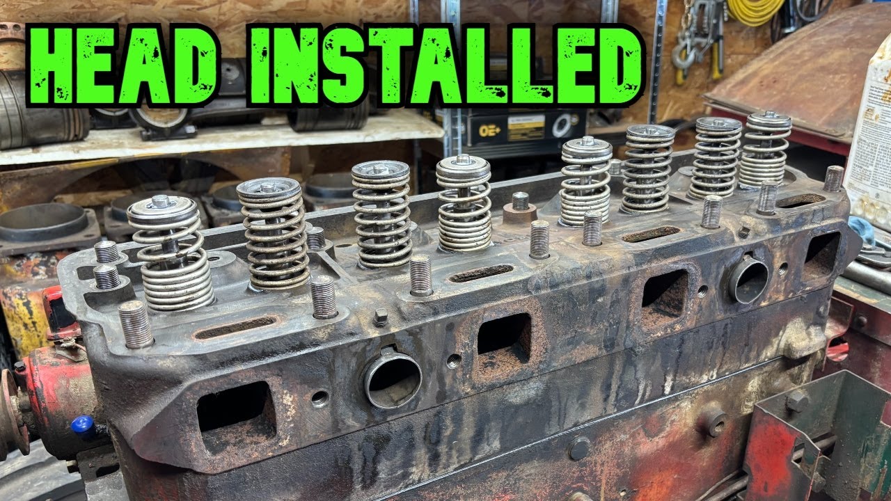 Cylinder Head Install - Barn Find Cockshutt 90 - Part 8 - YouTube