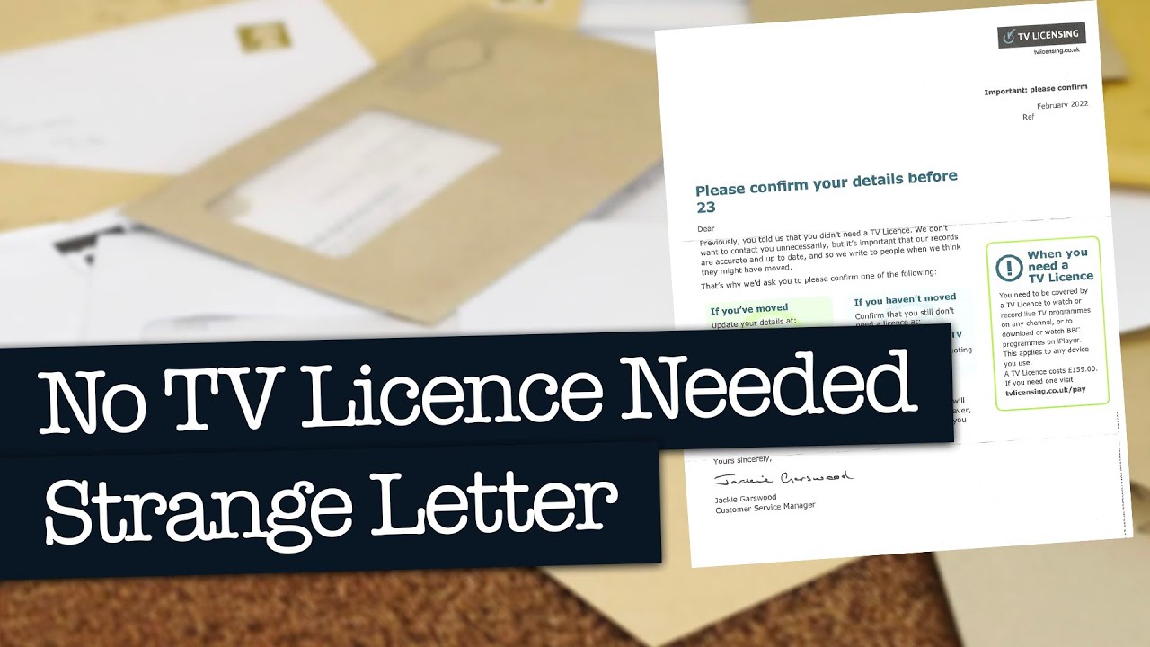 No TV Licence Needed Weird Pointless Letter - YouTube