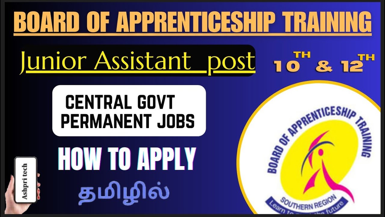 Chennai Board Of Apprenticeship Training Recruitment |Board of ...