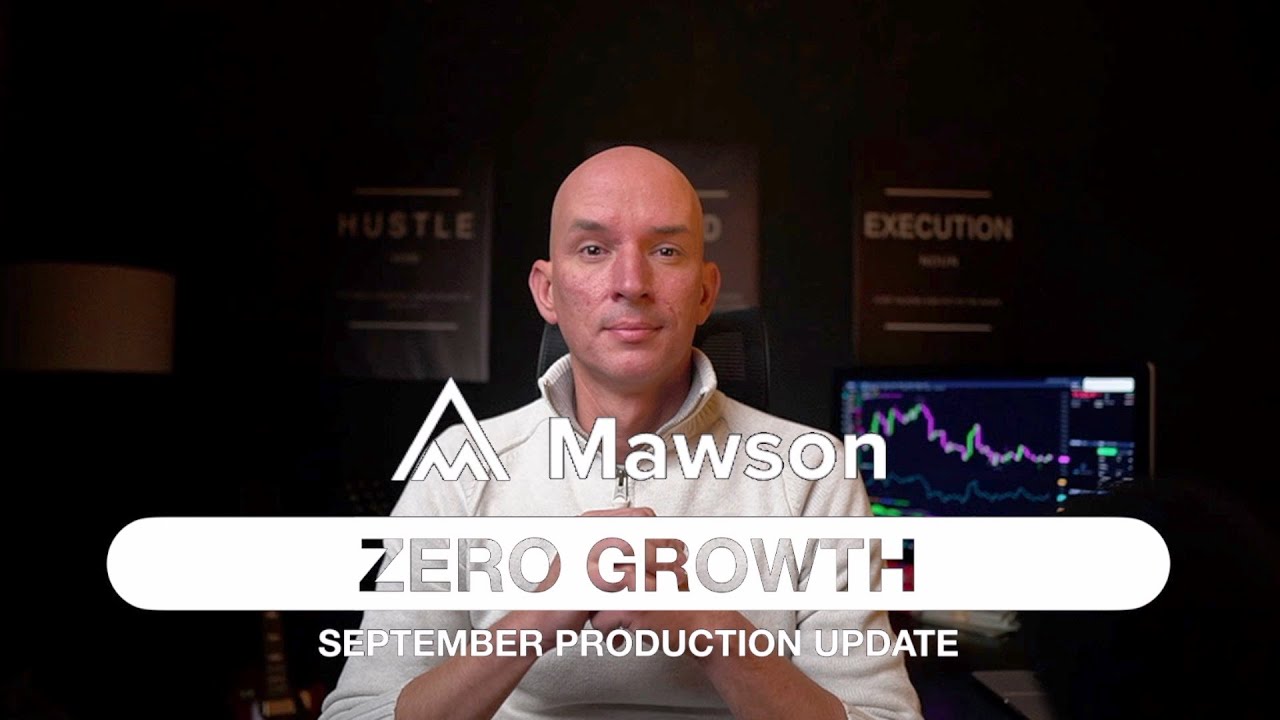 MARKET UPDATE! $MIGI MAWSON ZERO GROWTH IN SEPTEMBER! BUT LOOKING TO ...