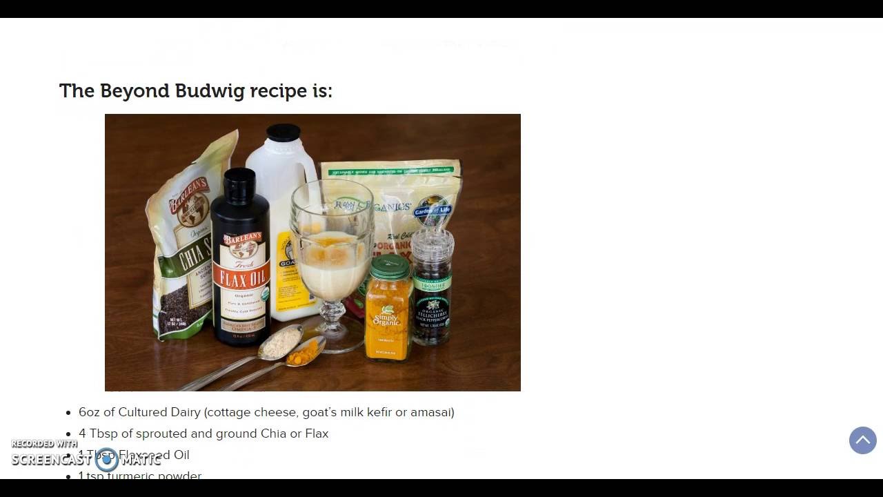 Budwig Diet Protocol For Cancer - YouTube