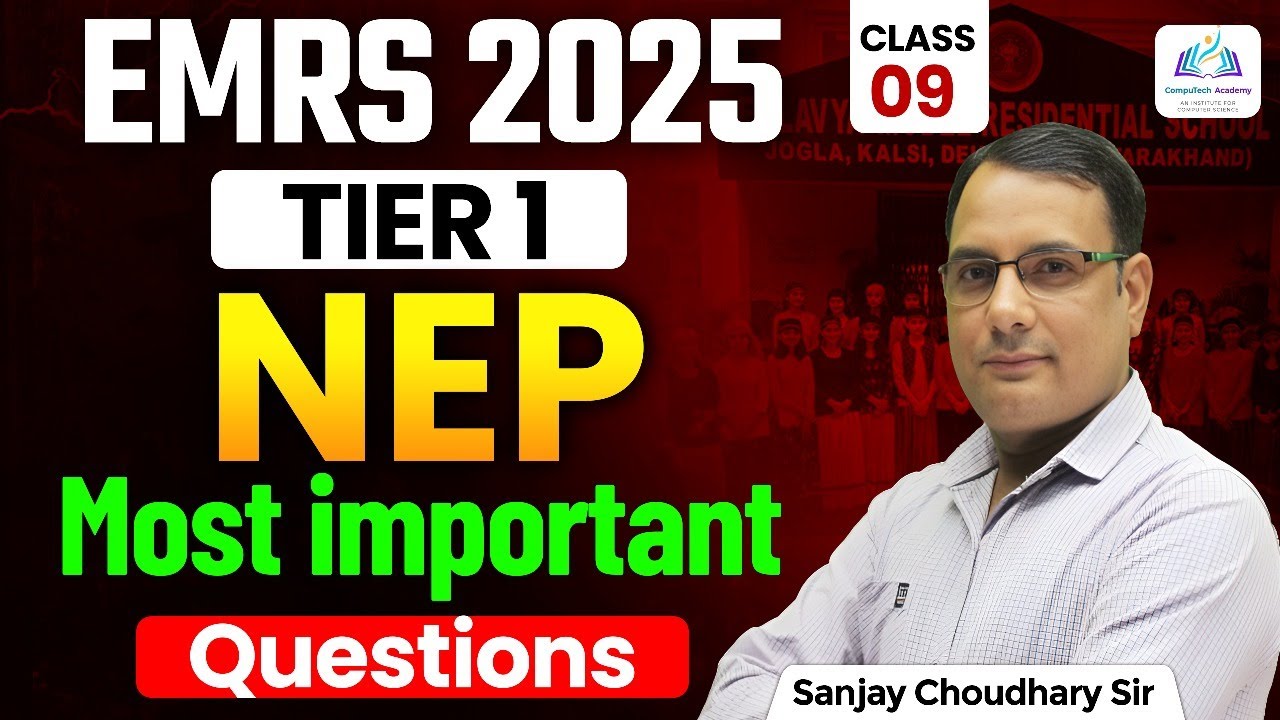 EMRS TGT & PGT 2025 | National Education Policy (NEP) EMRS Tier 1 MCQ ...
