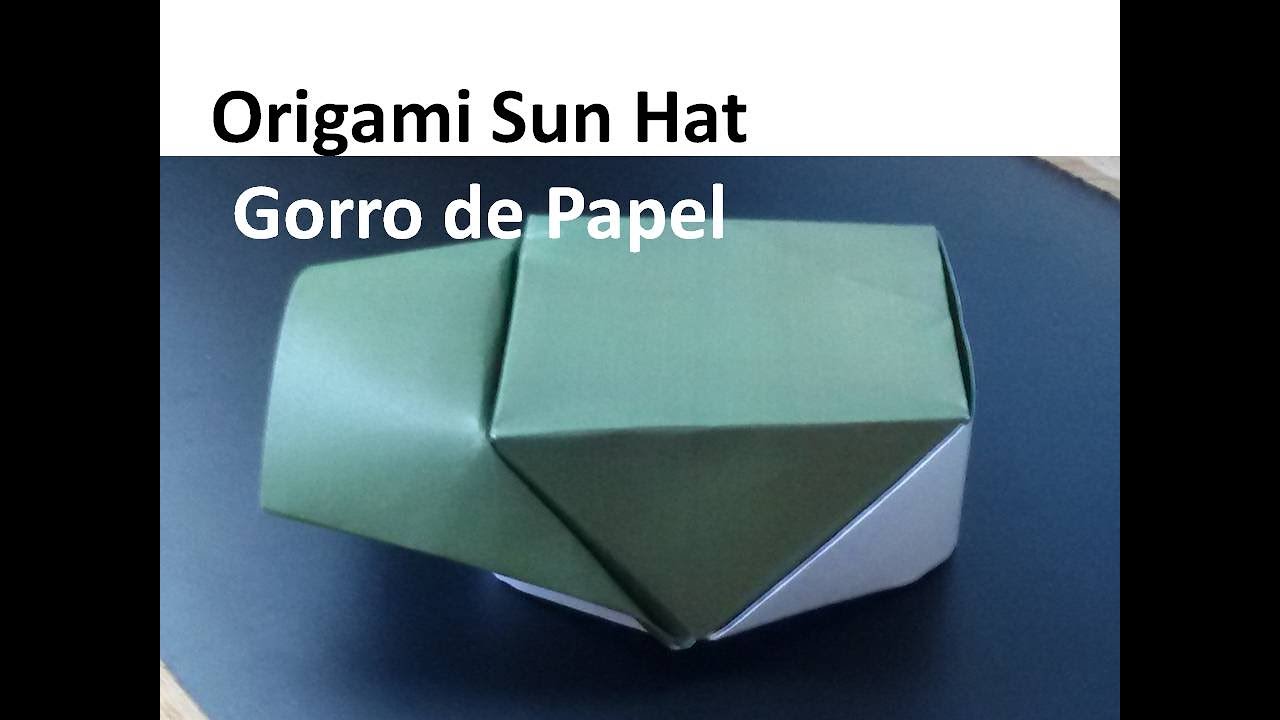 👒How to Make an Origami Sun Hat DIY Useful Paper Crafts for Summer ...