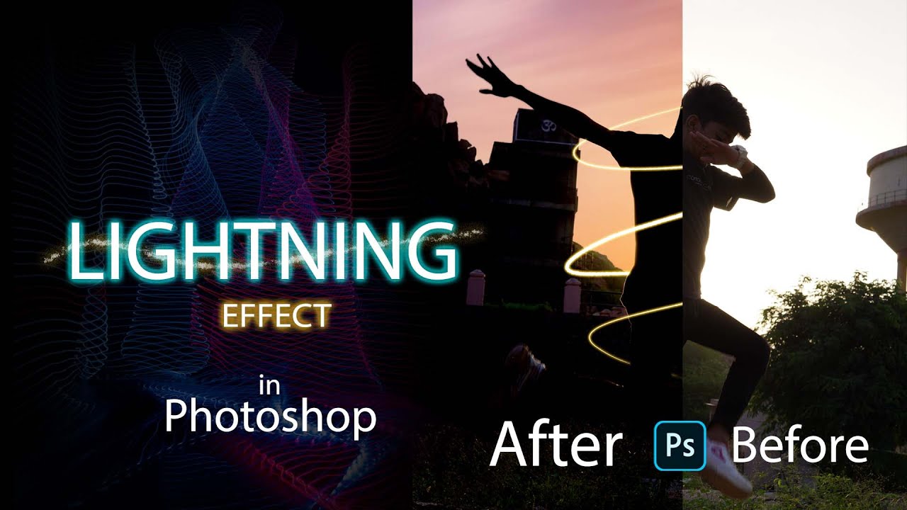 how to create lightning layer in photoshop Lightning Effect in ...