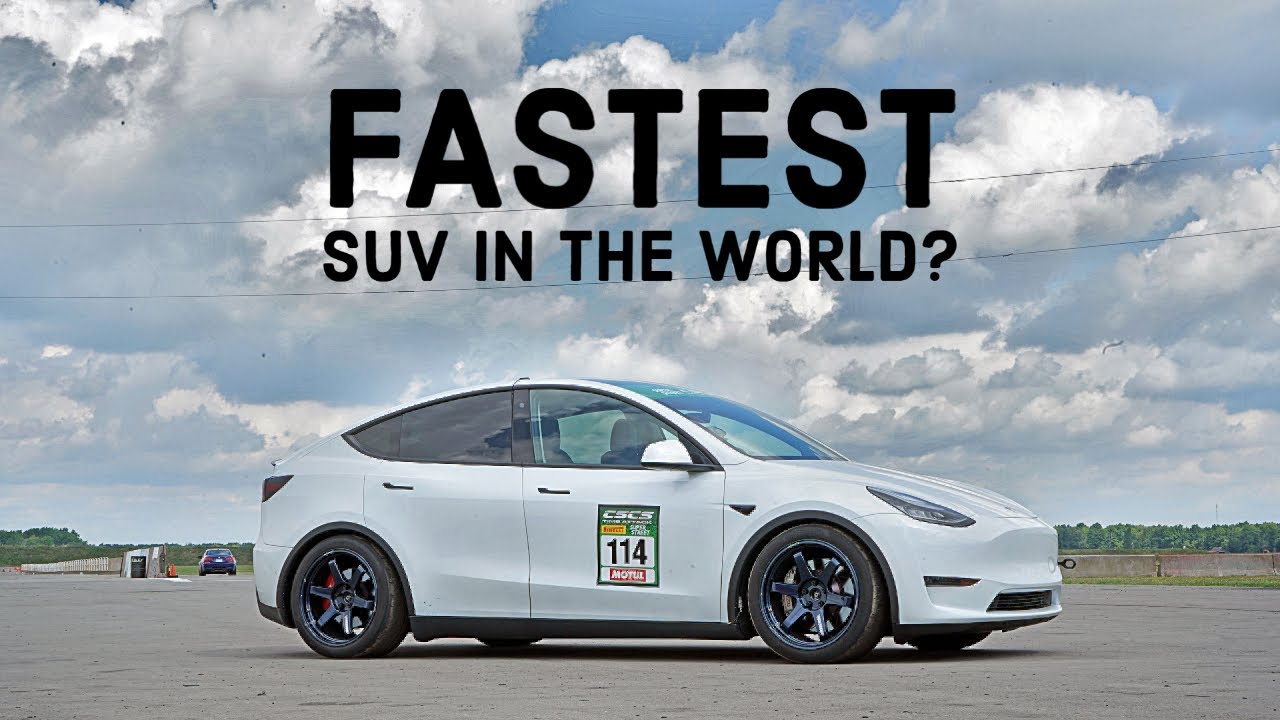 Fastest SUV On The Track? This Model Y Keeps Up With Porsches! - YouTube