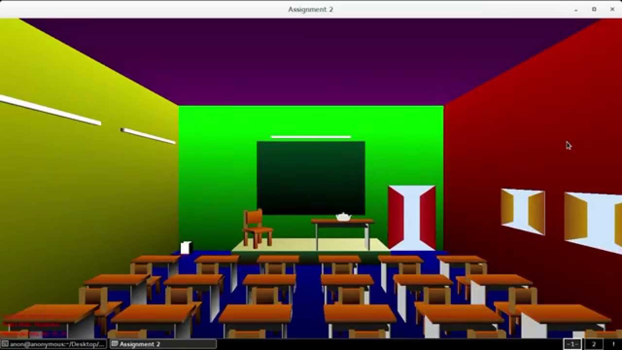 Computer Graphics: Class room scene - YouTube