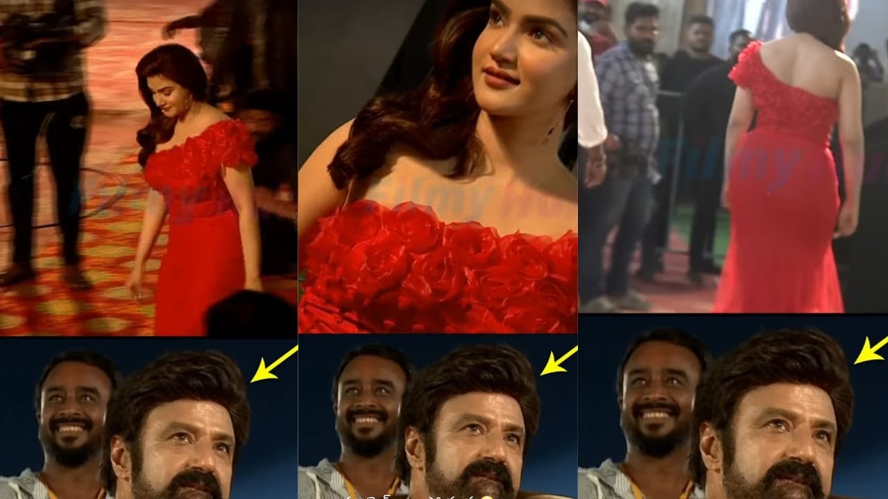 Honey Rose STUNNING Looks In Red Dress @ Veera Simha Reddy Pre Release ...