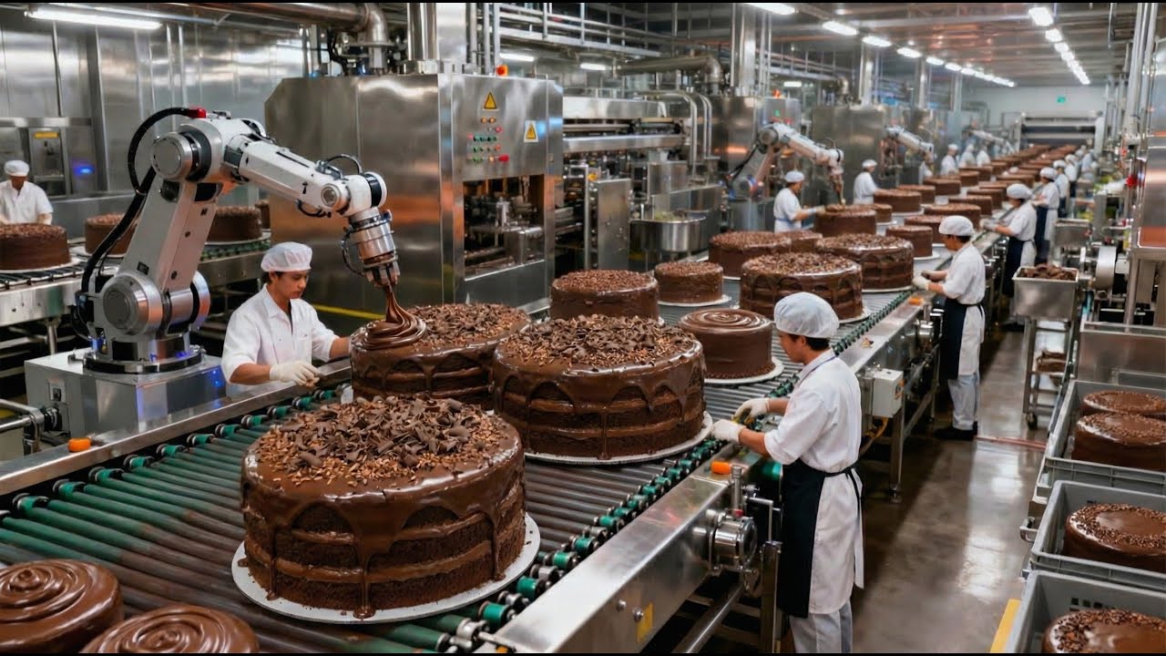 Inside A Modern Chocolate Cake Factory: From Cacao Fruit to Finished ...