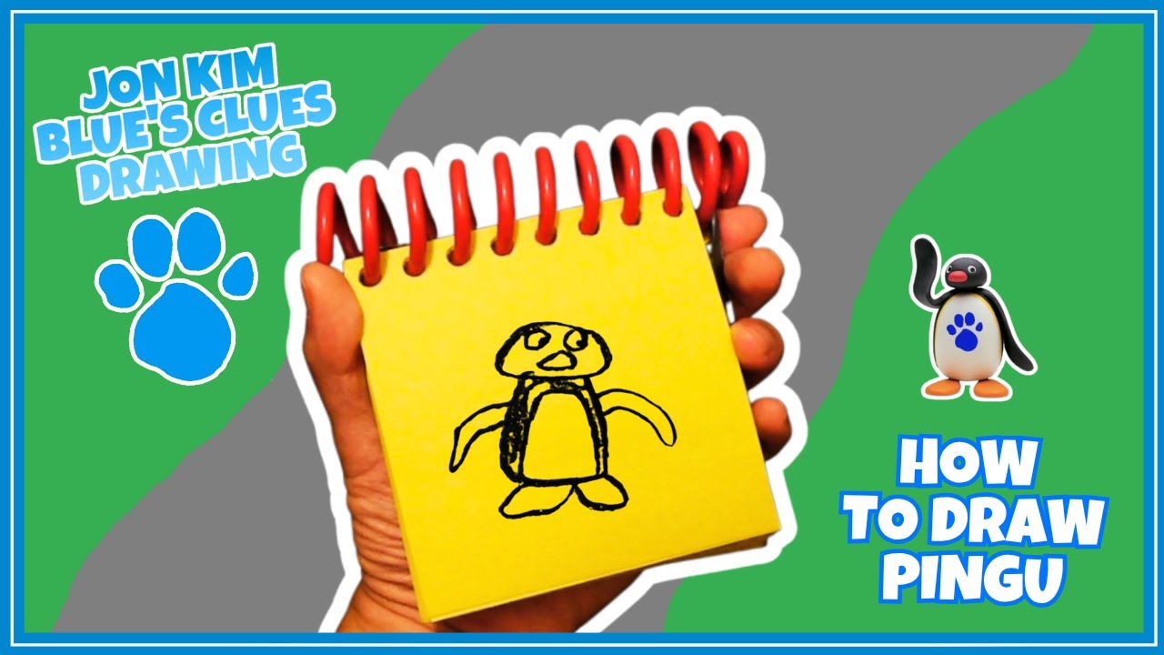Jon Kim Blue's Clues Drawing - How To Draw Pingu - YouTube