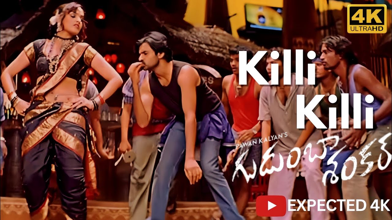 Killi Killi [4K] videosong || Gudumba Shankar || Pawan Kalyan, Meera ...