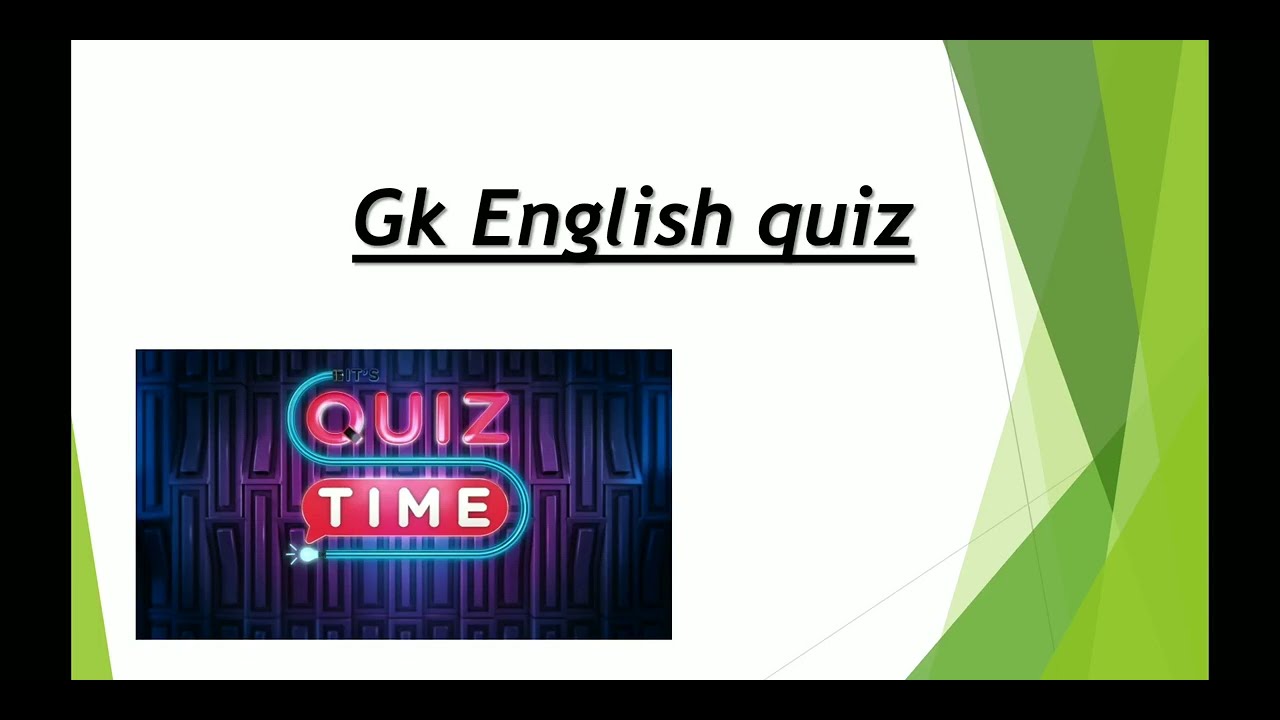Gk English quiz / Educational quiz / Gk English quiz for kids / Basic General knowledge - YouTube