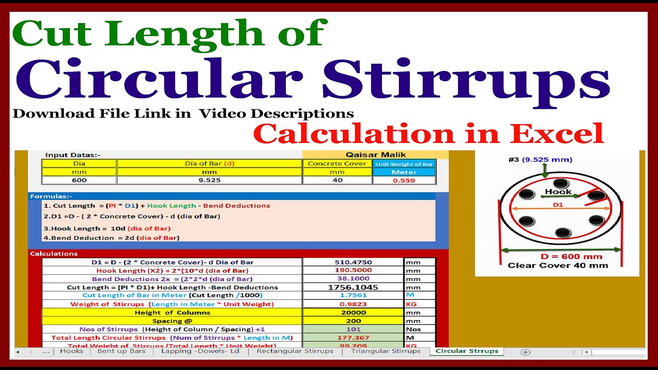 Circular Stirrups. - YouTube