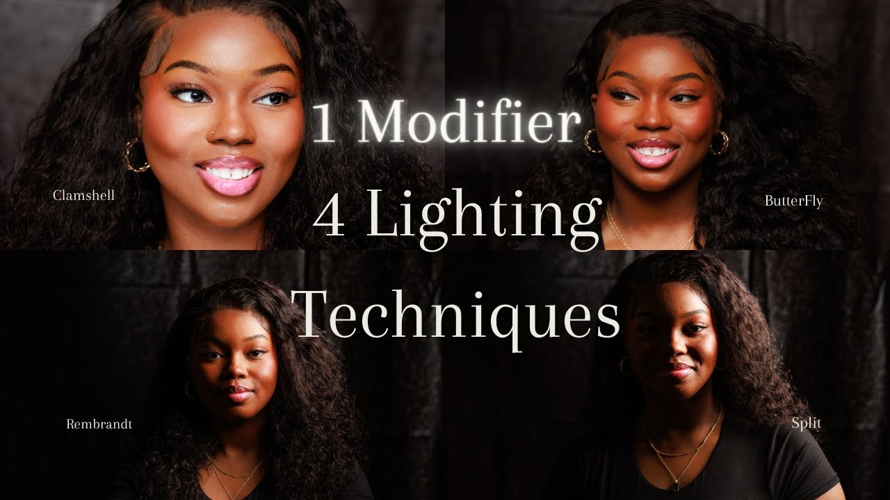 How to use One Light to create 4 Photography Lighting Techniques ...
